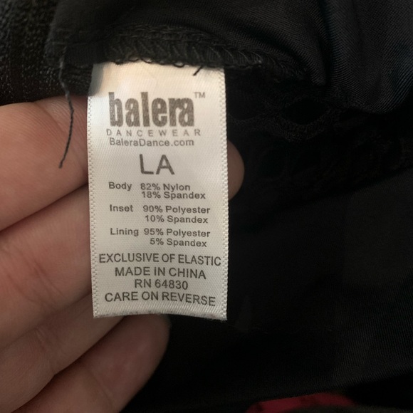 balera | Tops | Black Long Sleeve Fishnet Biketard Dance Leotard Balera ...
